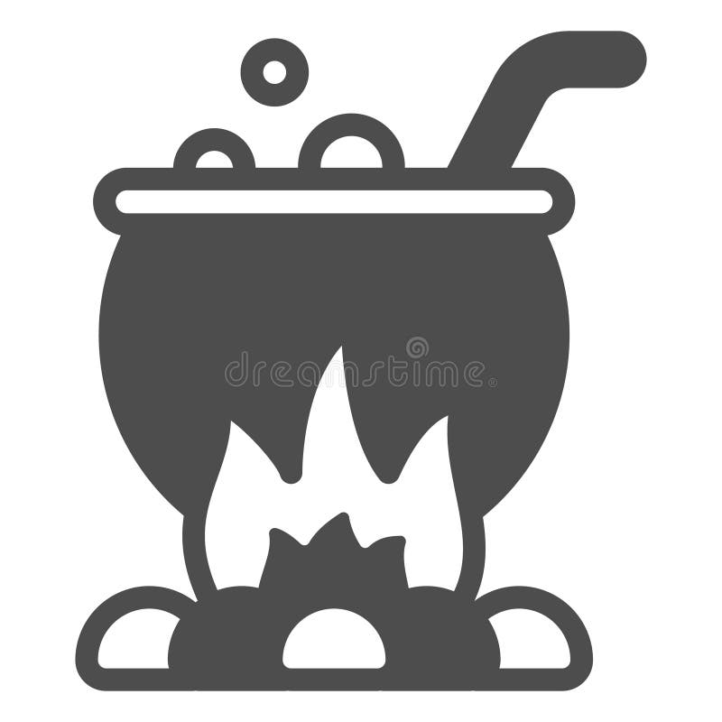 Poison Pot Solid Icon, Halloween Concept. Vector Graphics Stock Vector ...