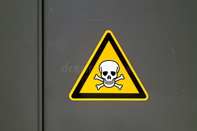 Poison Sign on a Metal Door Stock Illustration - Illustration of ...