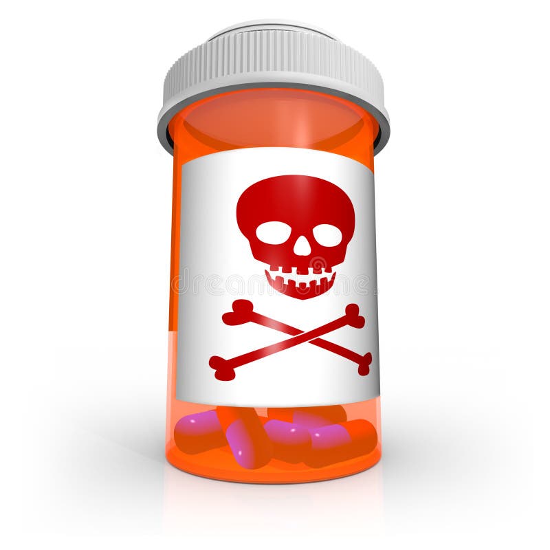 Poison Skull and Crossbones Medicine Bottle Stock Illustration ...
