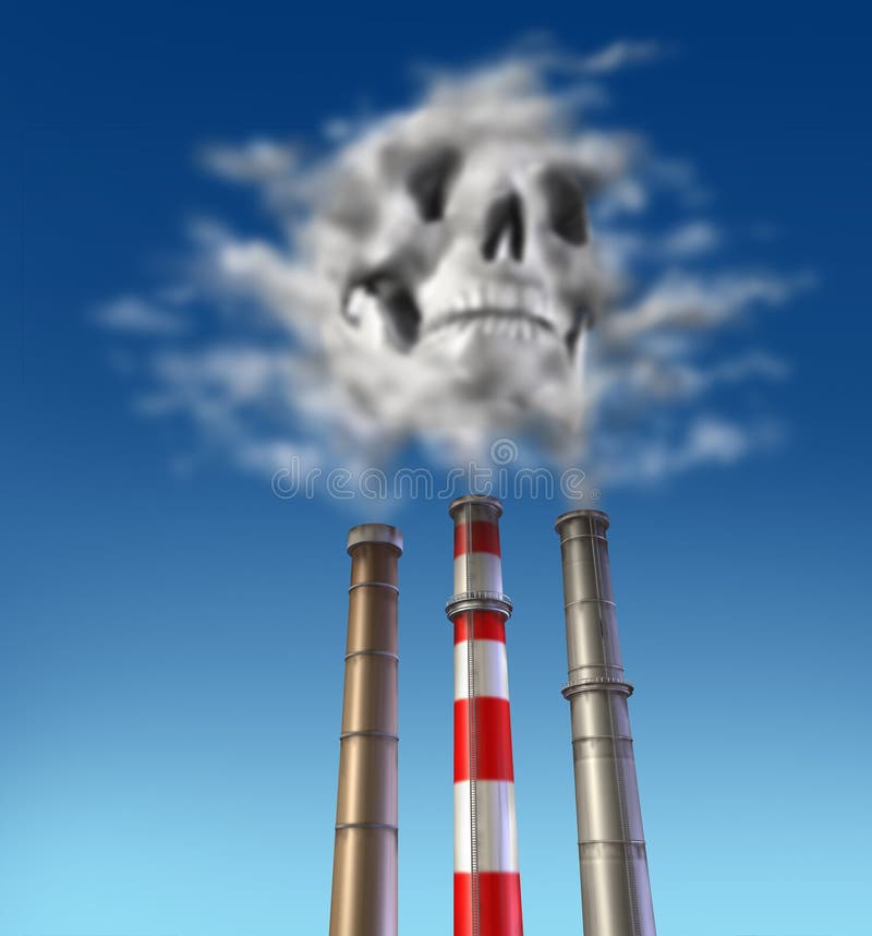 Poison smoke stack stock illustration. Illustration of environmentalist ...
