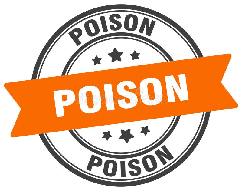 Poison Stamp. Poison Label on Transparent Background. Round Sign Stock ...