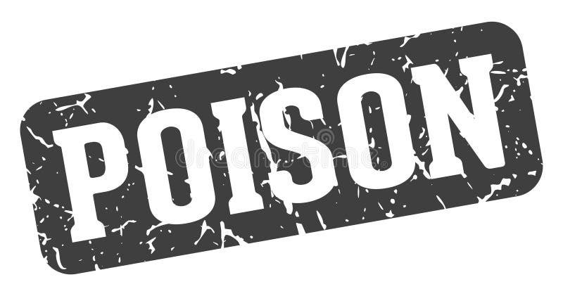 Poison Rectangular Sign. Poison Stamp Stock Illustration - Illustration ...