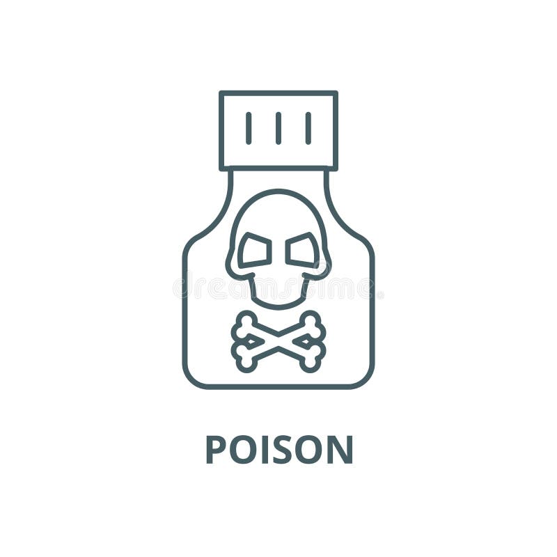 Poison Vector Line Icon, Linear Concept, Outline Sign, Symbol Stock ...