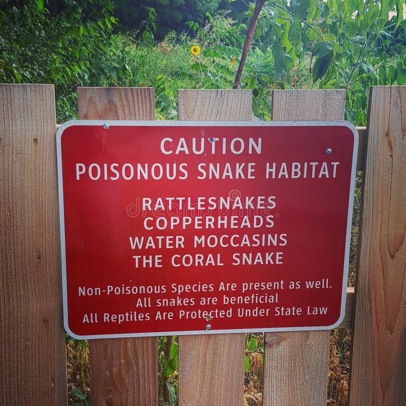 Poisonous Snake Caution Sign Stock Image - Image of habitat, sign: 96945953