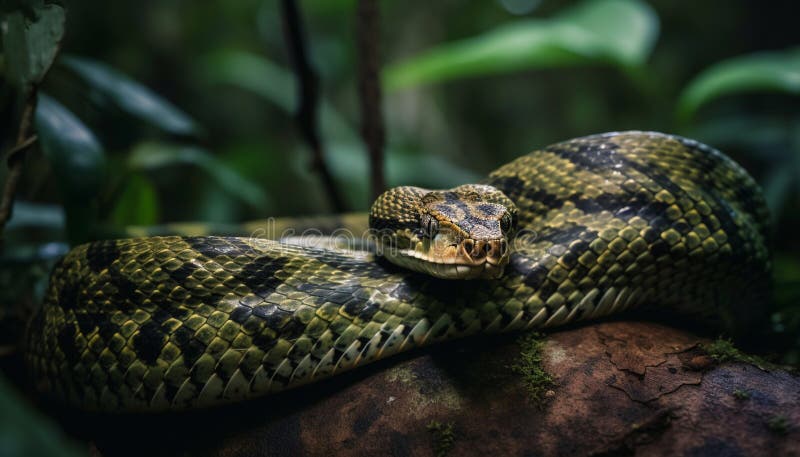 Poisonous Viper Surrounded by Natural Beauty and Danger Generated by AI ...