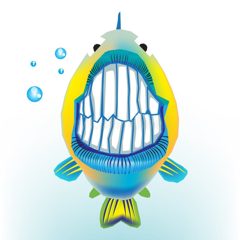 Poissons, drôles illustration de vecteur. Illustration du animal - 52650343