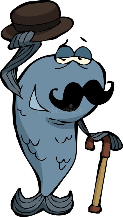 Poissons Avec Une Moustache Illustration de Vecteur - Illustration du ...