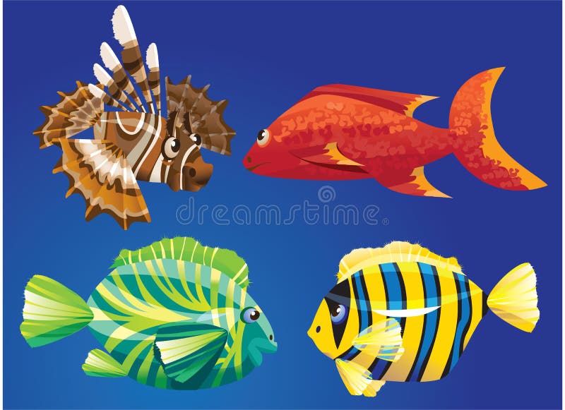 Poissons tropicaux illustration de vecteur. Illustration du idole ...
