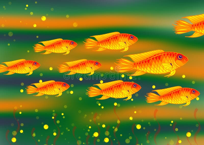 Poissons En Vert Image. Image: 2661251