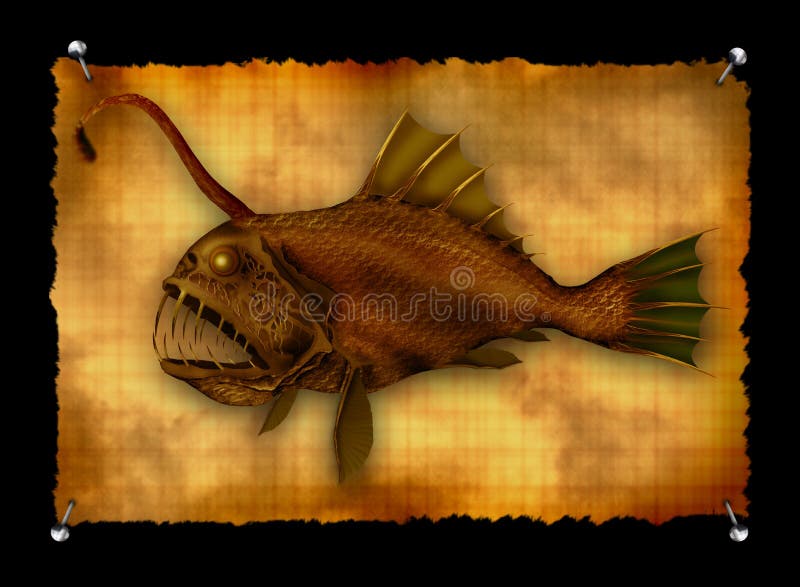 Poissons Hauturiers De Monstre Illustration Stock - Illustration du ...