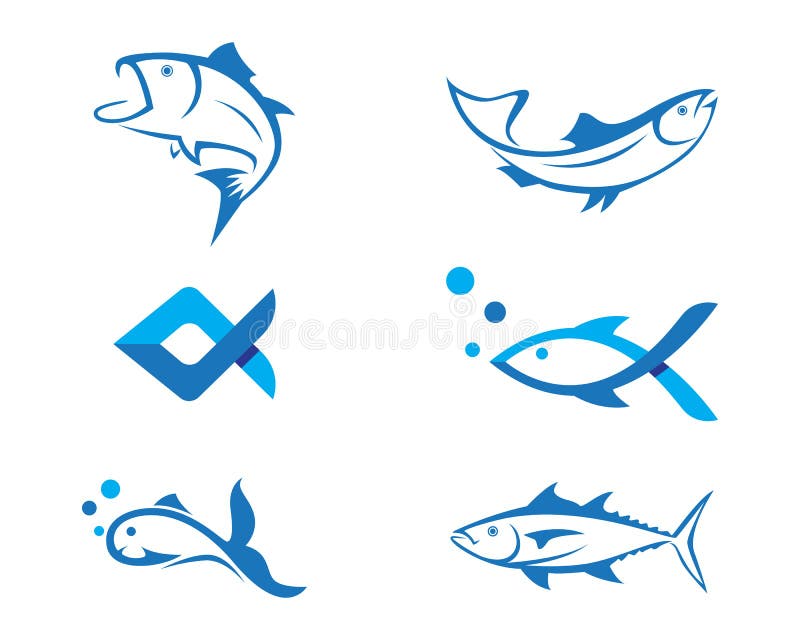 Poissons Logo Template illustration de vecteur. Illustration du élément ...