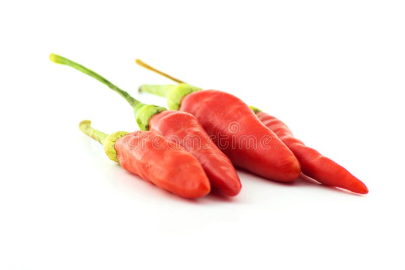Poivre De Piment Trois D'un Rouge Ardent Image stock - Image of fond ...