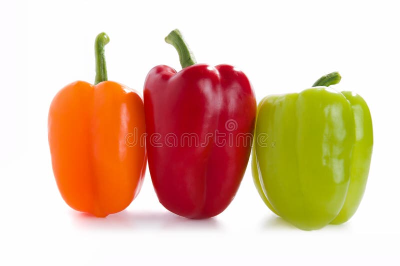 Poivron Doux Rouge D'isolement Sur Le Fond Blanc Photo stock - Image du ...