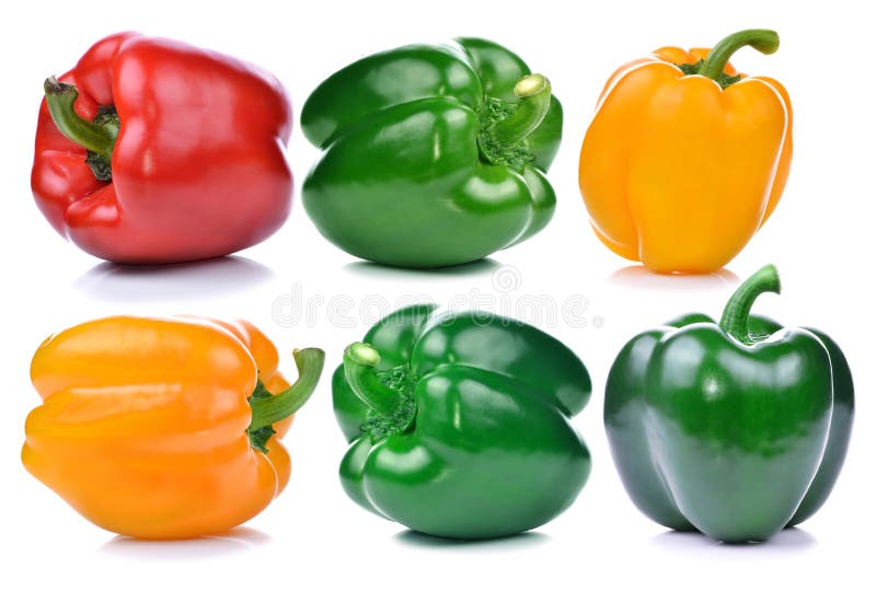 Poivron Doux D'isolement Sur Le Fond Blanc Image stock - Image du ...