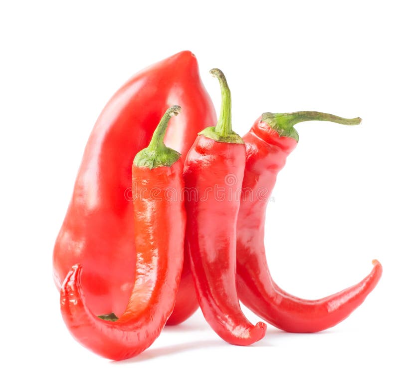 Poivrons De Piment D'un Rouge Ardent Image stock - Image du détail ...