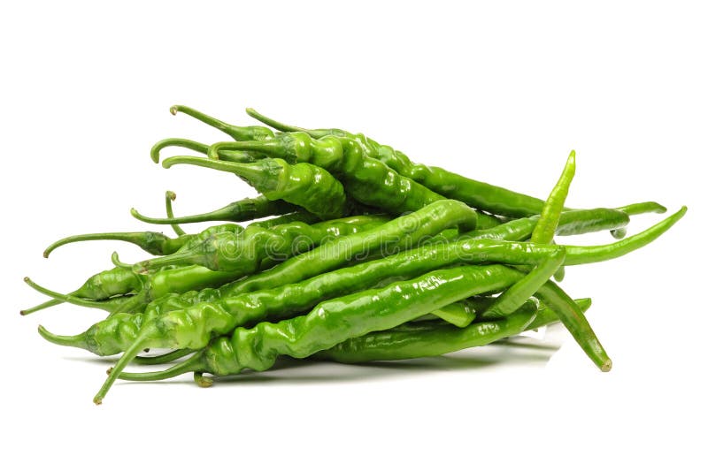Image D'ensemble De Piment Vert Avec Fond Blanc Photo stock - Image du ...
