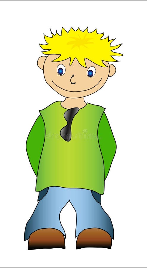 Arg Pojke Som Pratar Karikatyr Stock Illustrationer - Illustration av ...