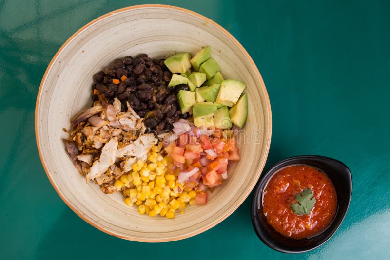 Poke bowl stock image. Image of buddha, chicken, healthy - 268189343