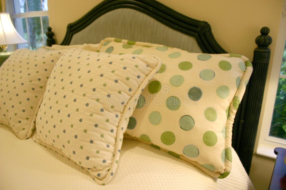 Poke-a-dot Pillows stock photo. Image of bedspread, restful - 543520