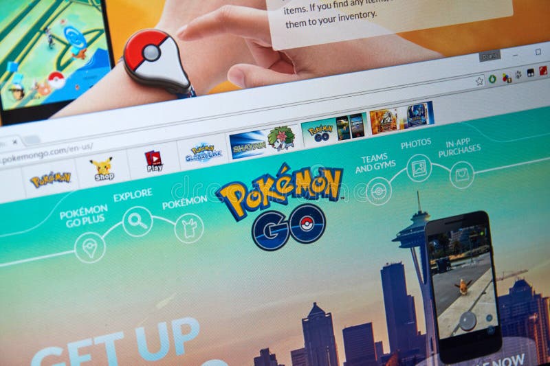 Pokemon gaat homepage redactionele afbeelding. Image of aanraking ...