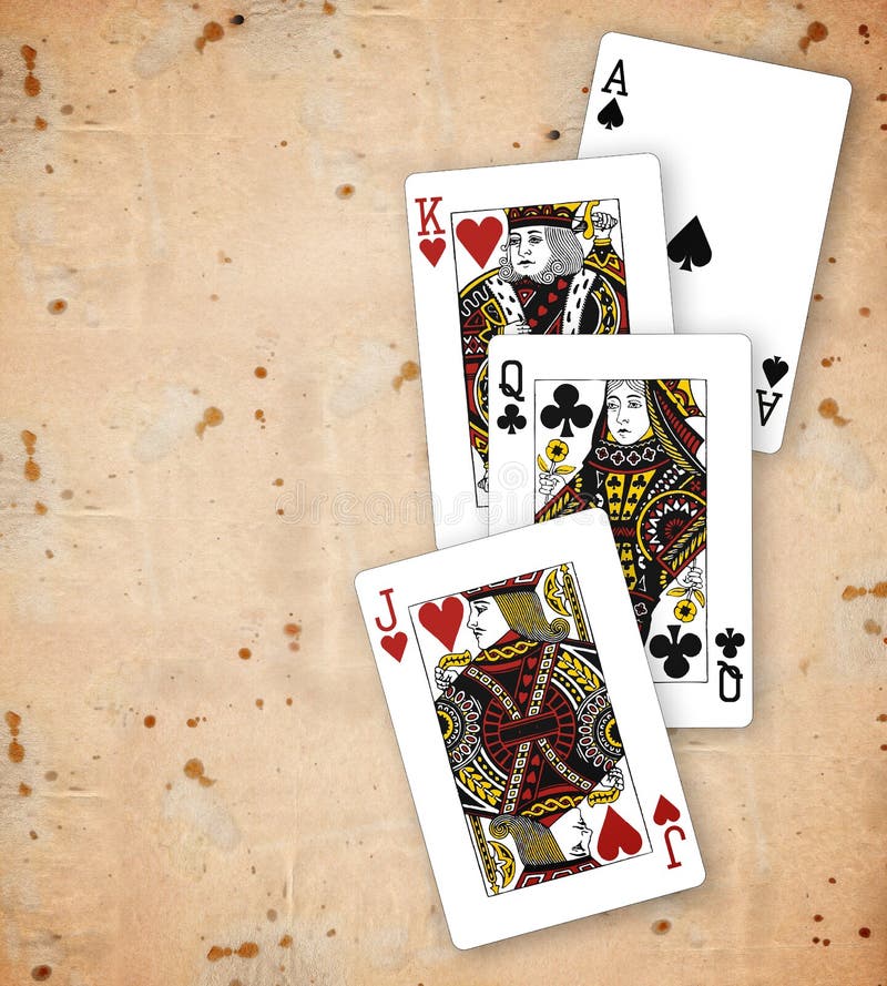 Old Poker Playing Cards - Clubs Stock Image - Image of full, design ...