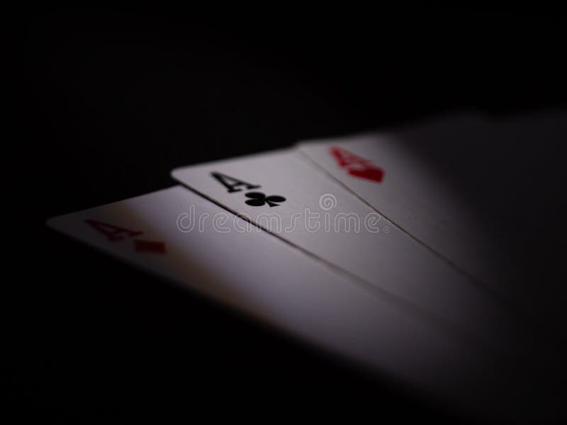 Poker Aces Playing Cards Close Up Shot Stock Photo - Image of blackjack ...