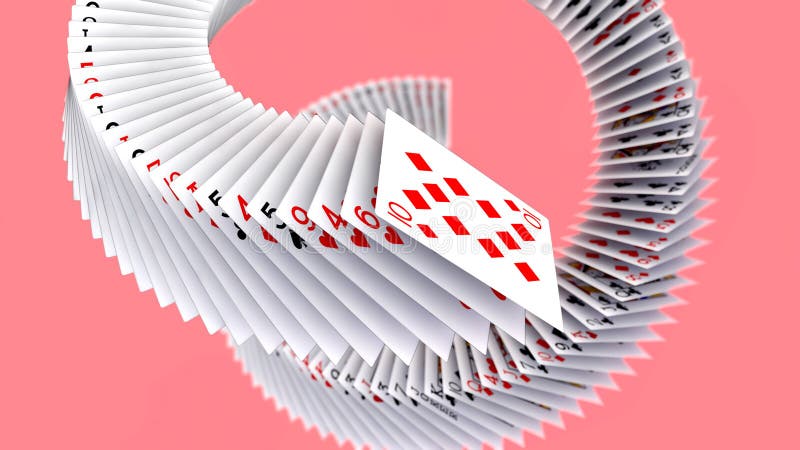 Poker card falling stock illustration. Illustration of money - 203394314