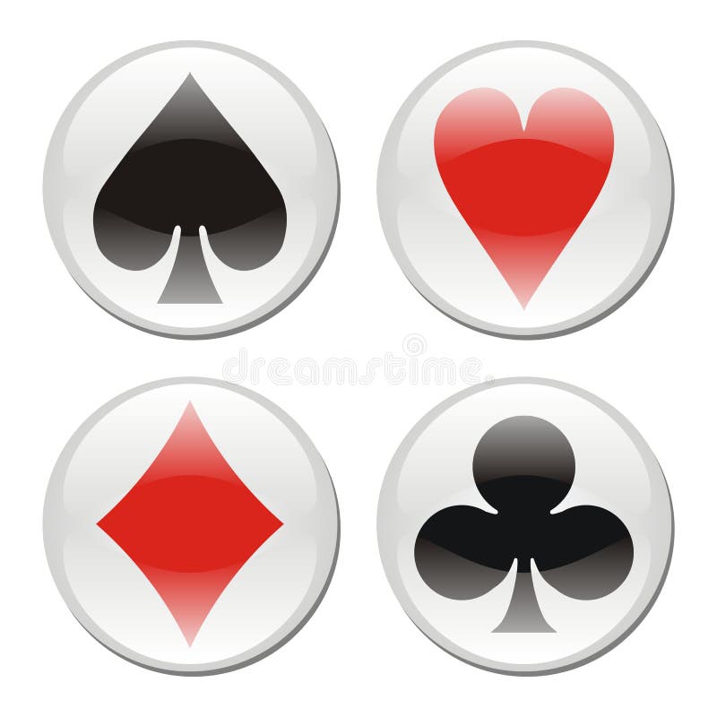 Poker card signs stock vector. Illustration of drawing - 11749027