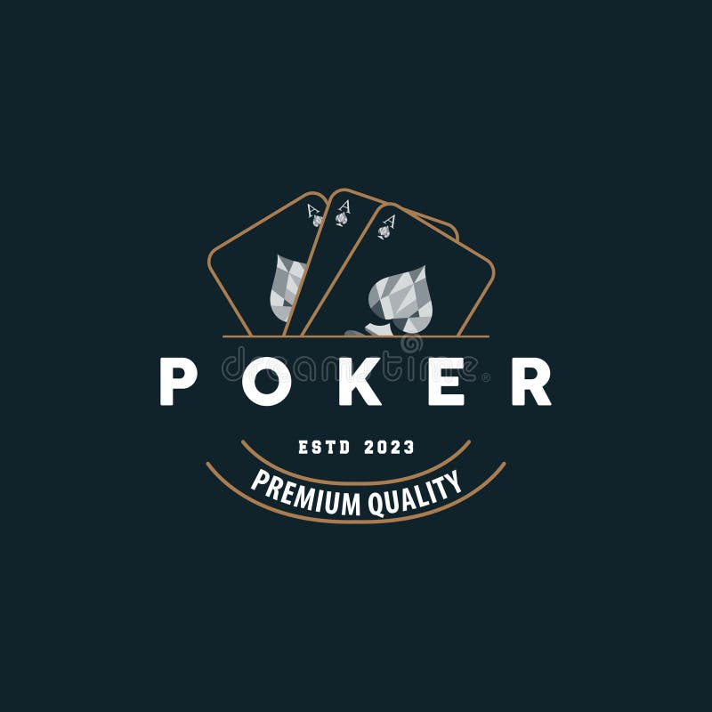 Poker Card Logo Classic Vector Gambling Game Design Simple Symbol ...