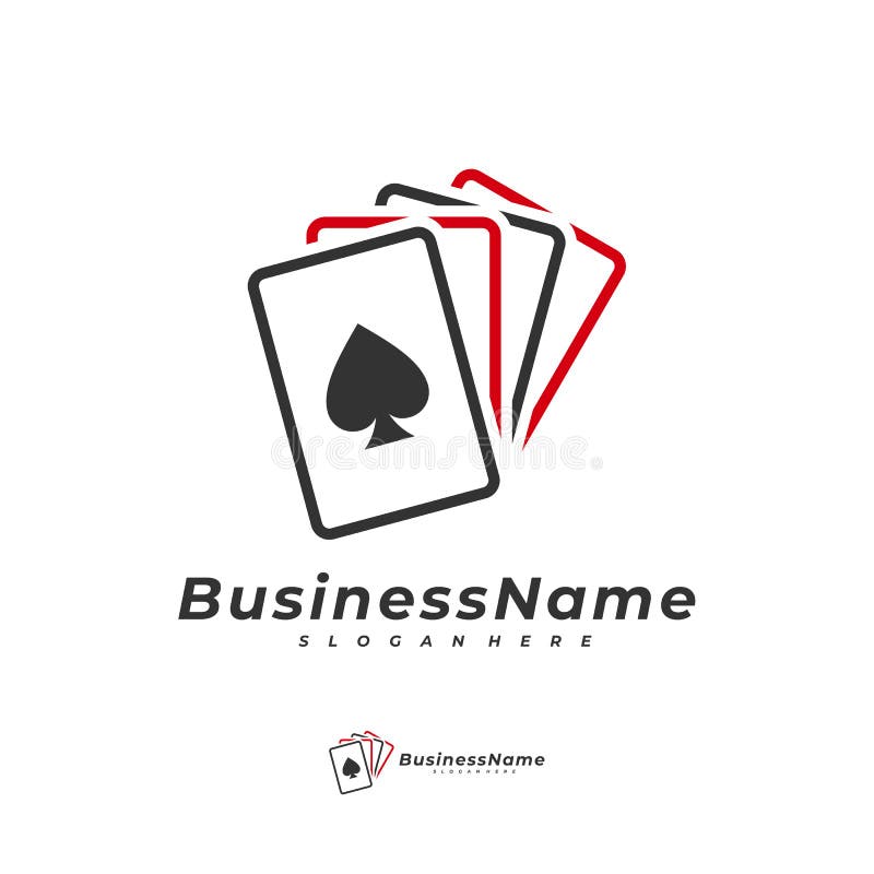 Poker Card Logo Vector Template, Creative Gambling Logo Design Concept ...