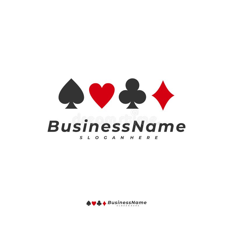 Poker Card Logo Vector Template, Creative Gambling Logo Design Concept ...
