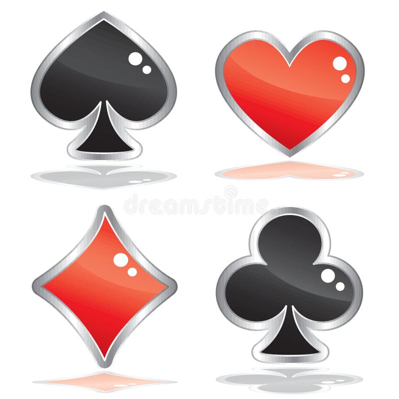 Playing cards symbols stock vector. Illustration of gambling - 11814466