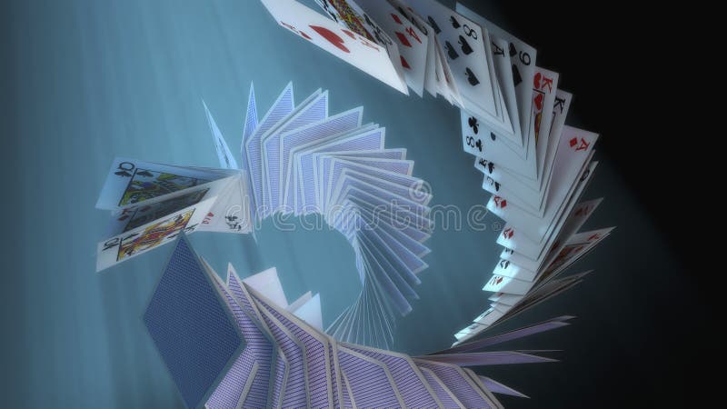 Poker cards falling stock illustration. Illustration of blackjack ...