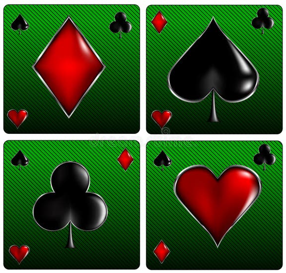Poker cards signs stock vector. Illustration of full, betting - 7843878