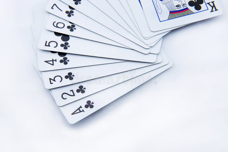 The Poker Cards on White Background Stock Image - Image of pack, flush ...