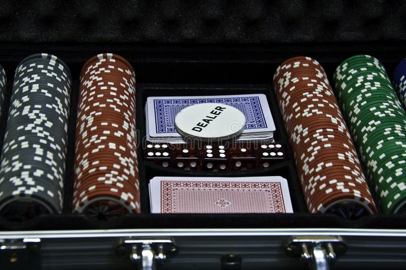 Poker case set stock photo. Image of dealer, poker, case - 14594056