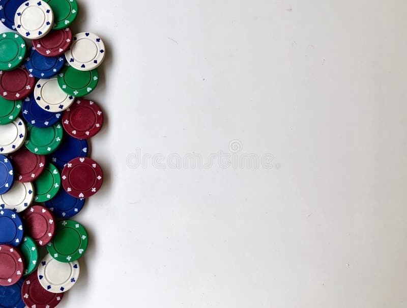 Poker Chip Border with White Space for Copy Stock Image - Image of ...