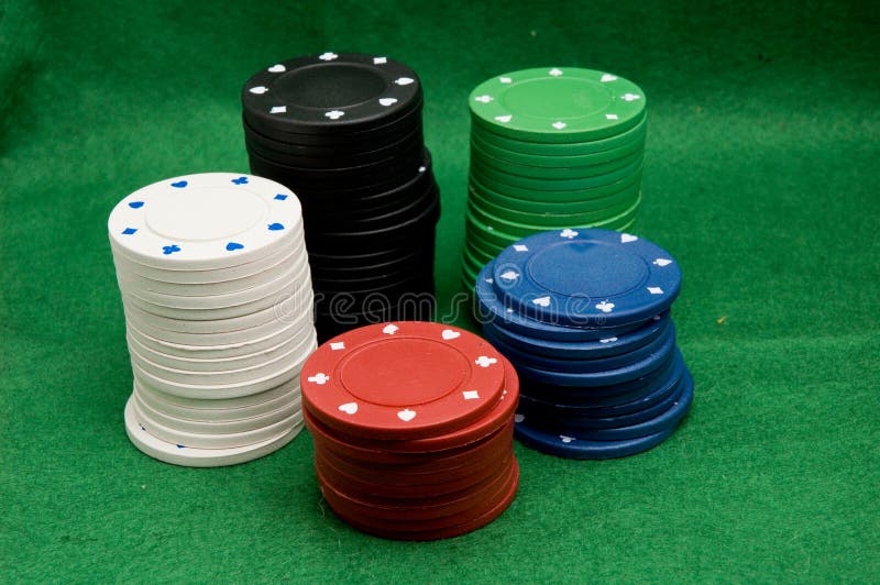 Poker Chips - Green stock photo. Image of dealer, bright - 5221640