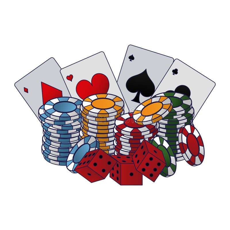 Poker games and elements stock vector. Illustration of gaming - 134314050