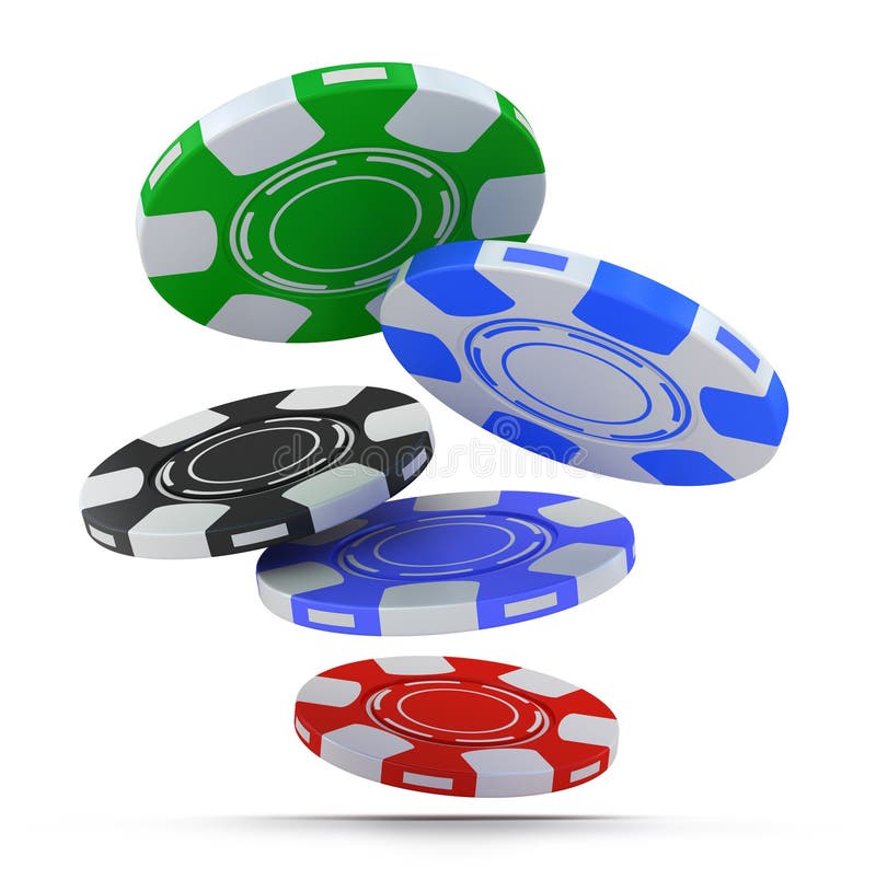 Poker Chips Falling Fron Above Stock Illustration - Illustration of ...