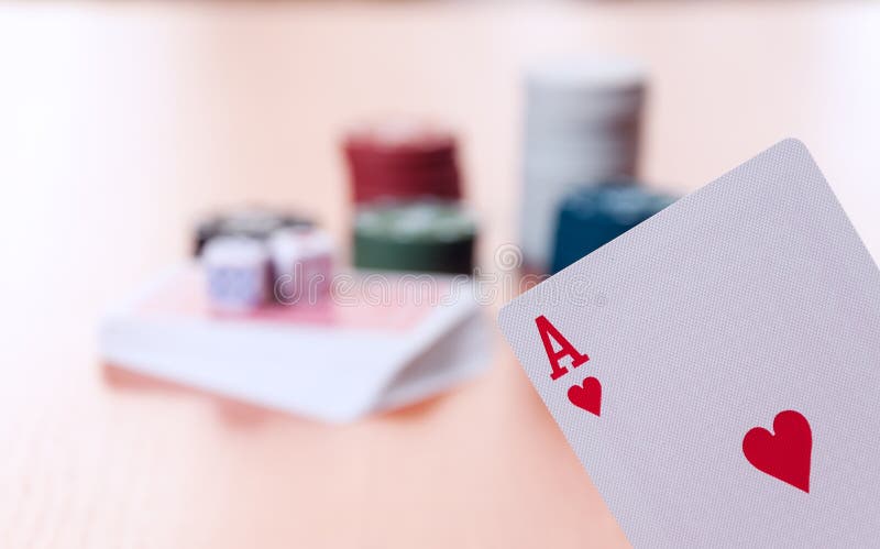 Poker Chips and Generic Playing Cards Stock Photo - Image of hand ...