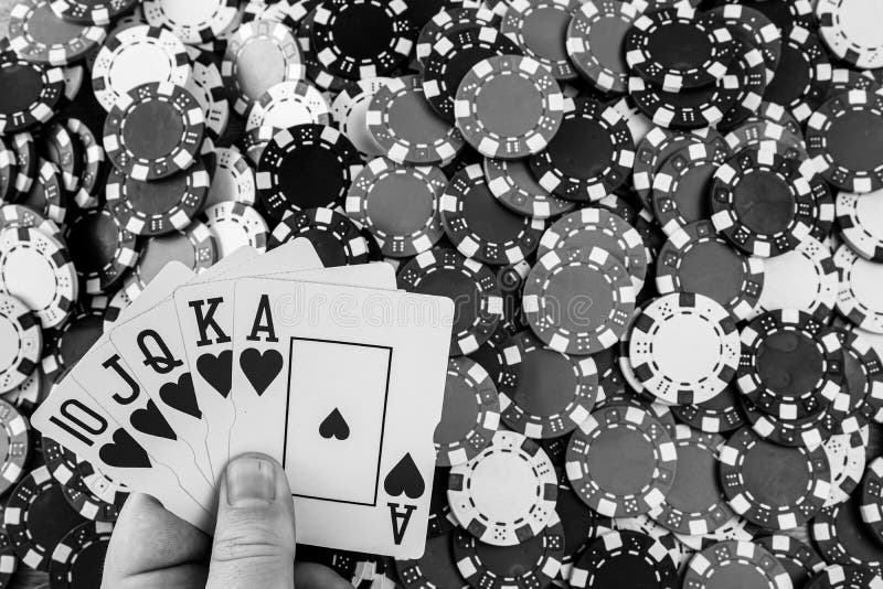 Poker Chips, Money and Gamble Stock Photo - Image of luck, jackpot ...