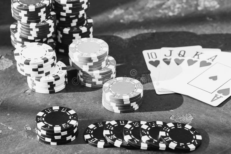 Poker Chips, Money and Gamble Stock Image - Image of blackjack ...