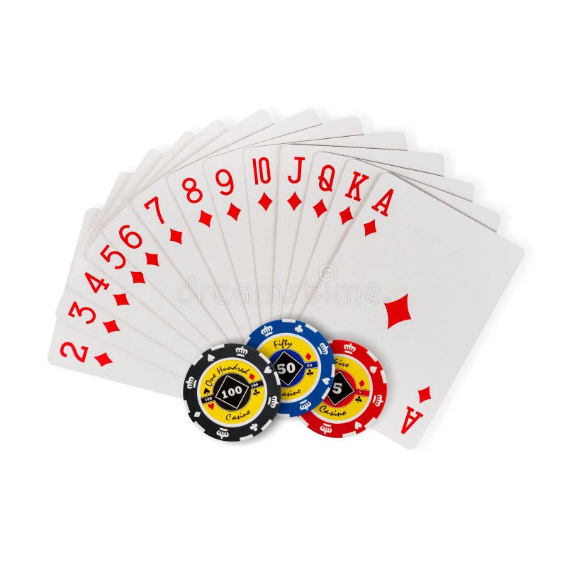 Poker chips Playing cards stock image. Image of luck - 41976671