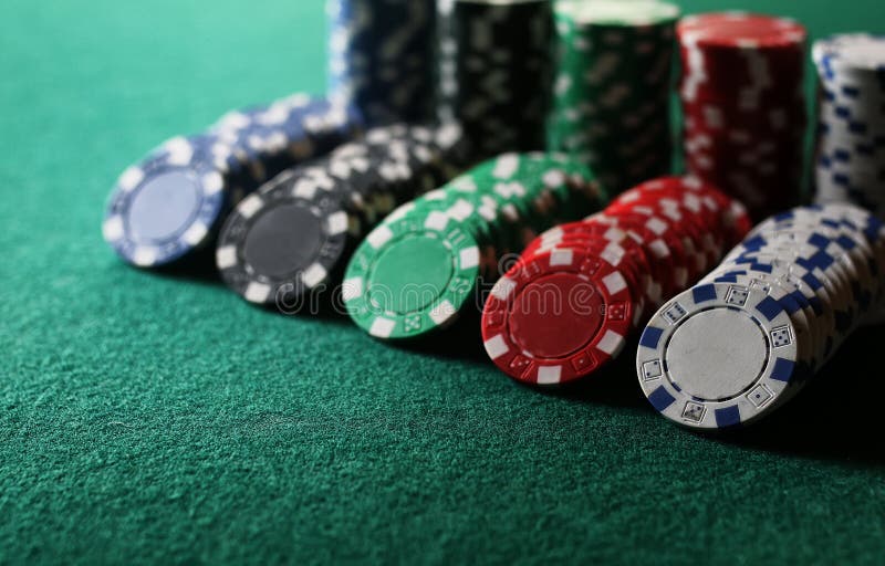 Poker chips on the table stock photo. Image of deck, leisure - 79130818