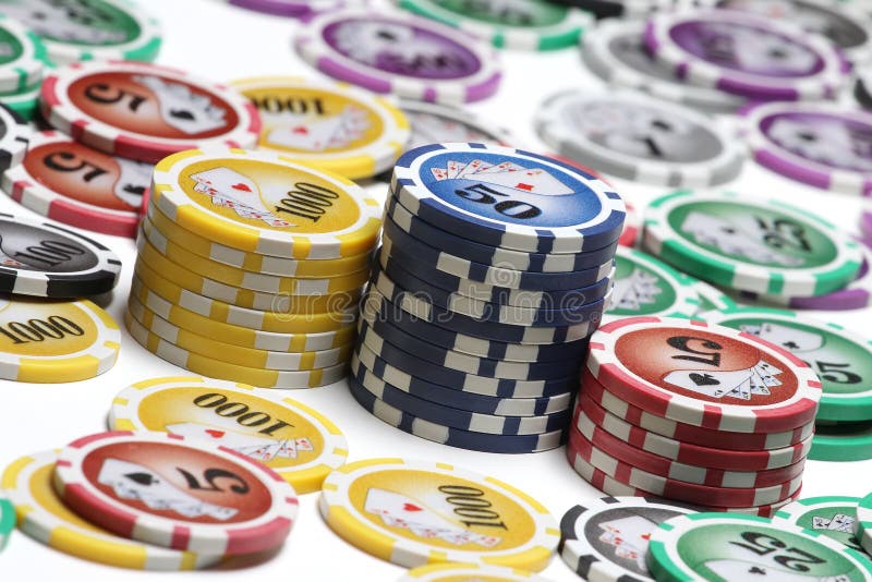 Poker Coins Isolated Stock Images - Image: 19237294