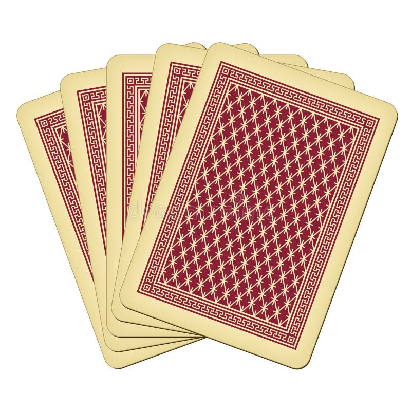 Five Closed Playing Cards - Playing Cards Vector Illustration Stock ...