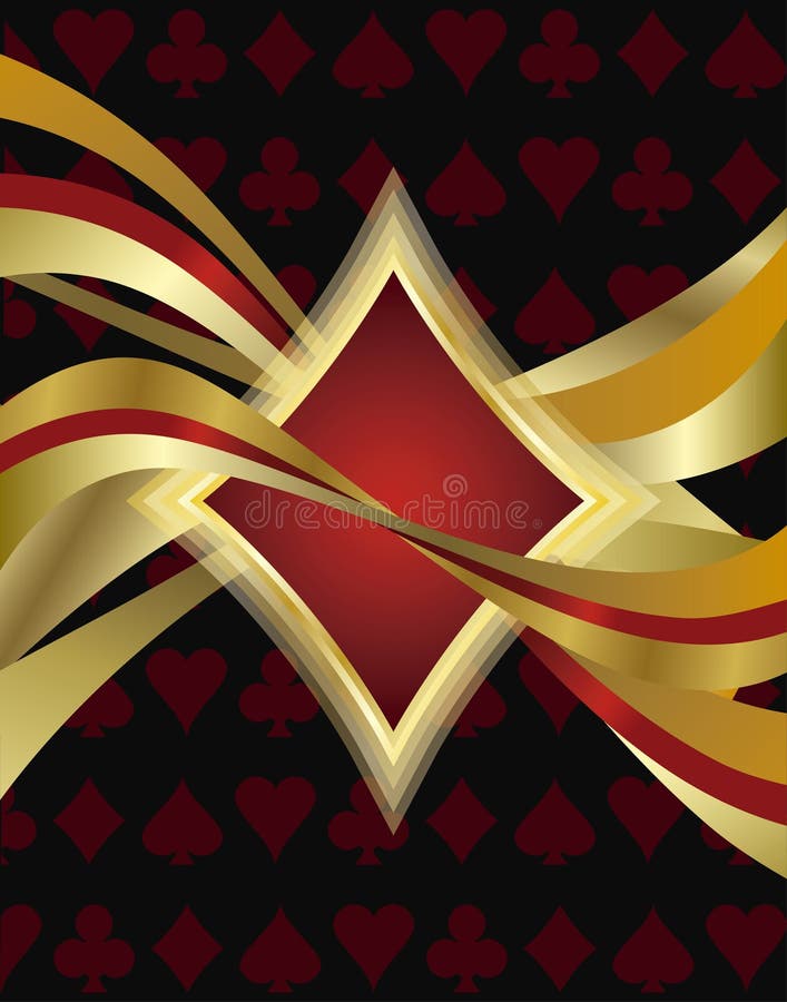 Poker diamond card stock vector. Illustration of casino - 36275823