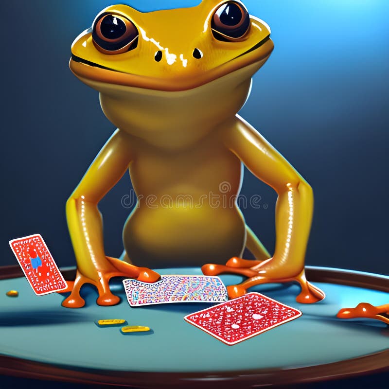 Poker frog stock illustration. Illustration of table - 268445172