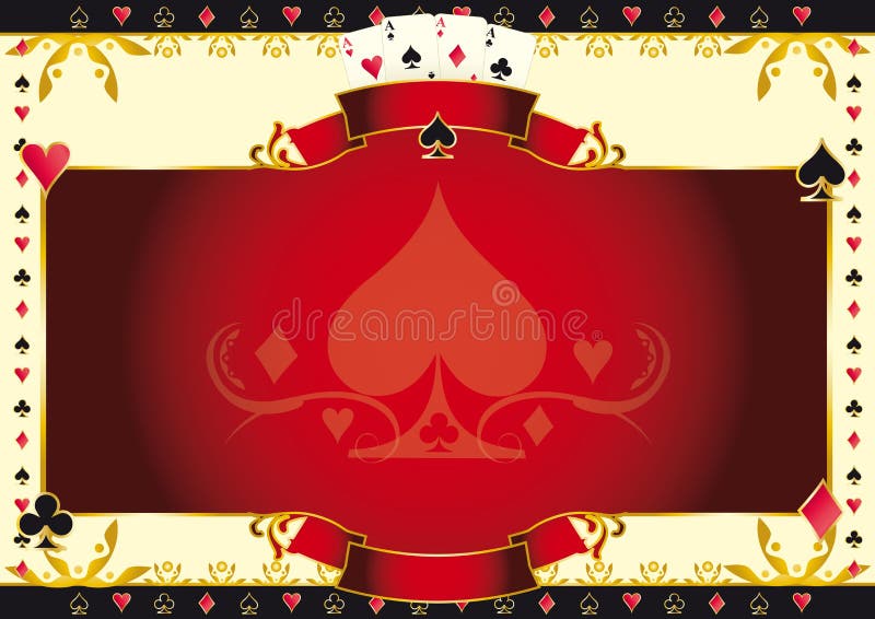 Playing Cards Border Poker Suits Stock Illustration - Illustration of ...